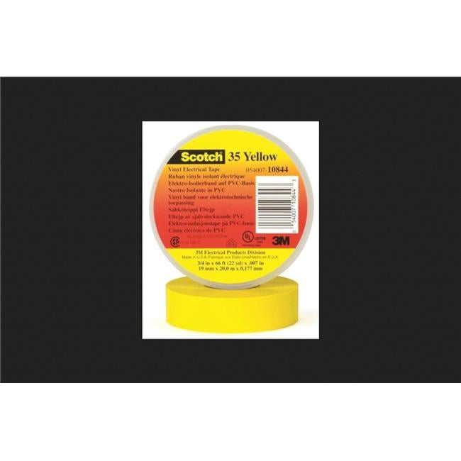 3M 375683 0.75 x 66 in. Electrical Tape - Yellow - Walmart.com