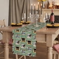 Bears in Frames Table Runner 13x120 Inch Rustic Cabin Bear Elk Green ...