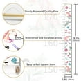 Cartoon Growth Chart for Kids Removable Wall Decor Wood Frame Fabric ...