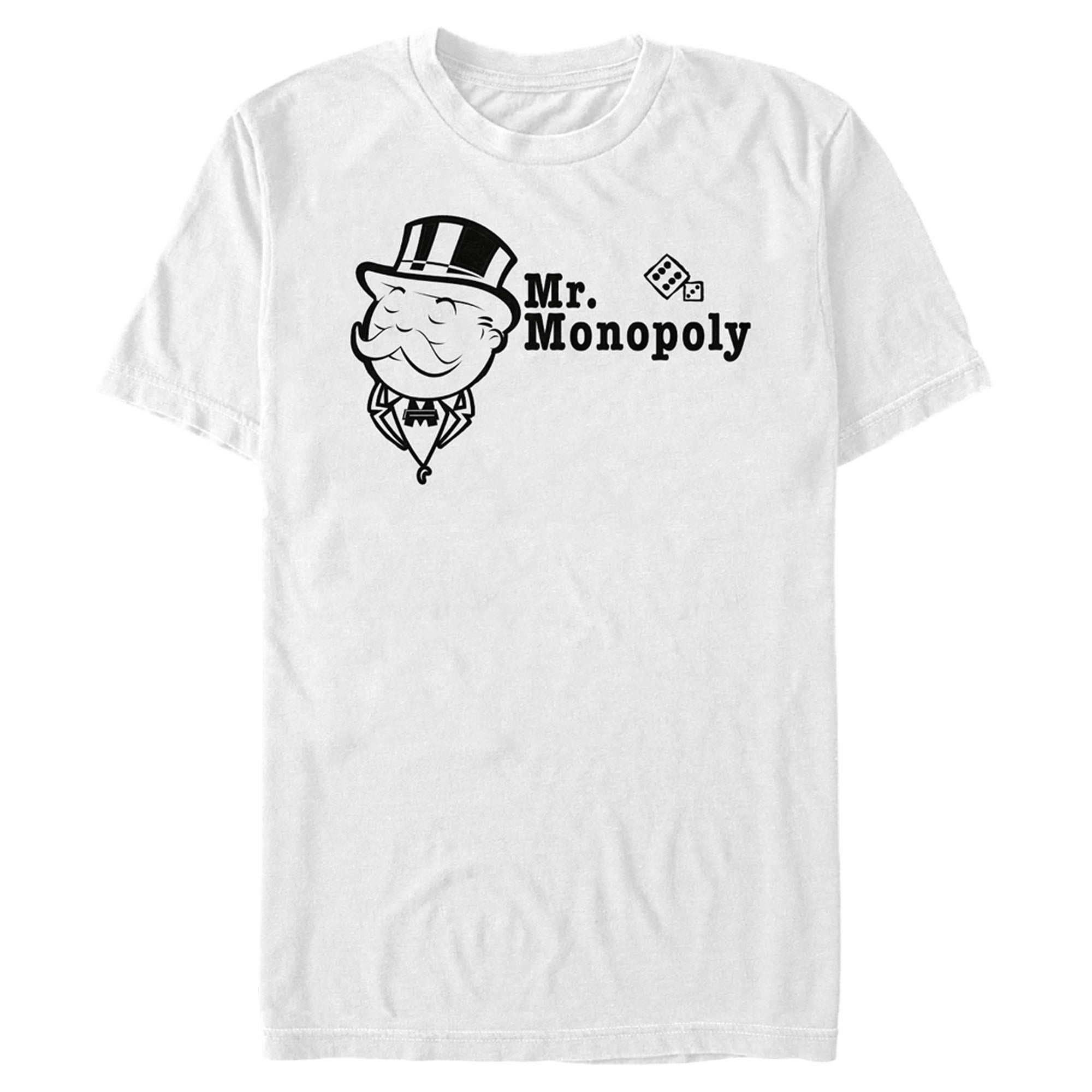 Men's Monopoly Mr. Monopoly Graphic Tee White Small - Walmart.com