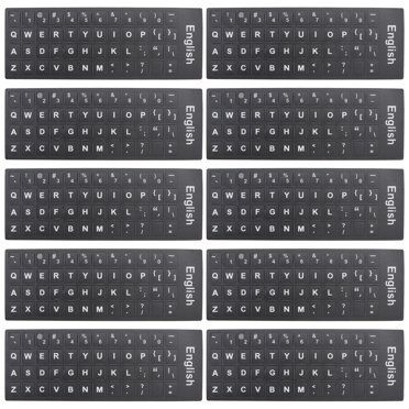 HQRP English QWERTY Laminated Keyboard Stickers for All PC & Laptops ...