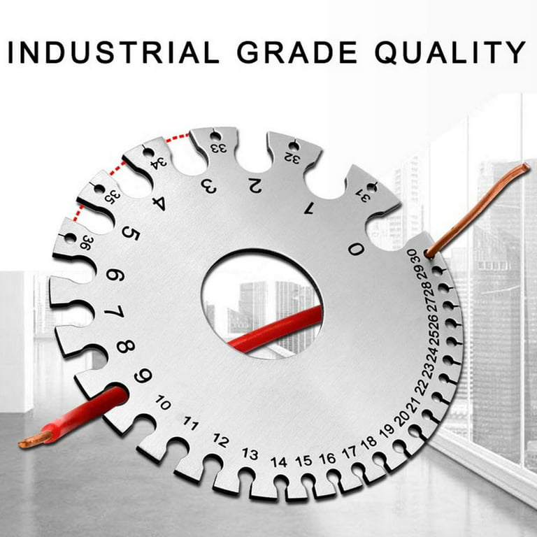 Electrical Wire Gauge Measuring Tool US Steel Round Wire SWG MM