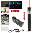 200Miles Red Laser Pointer Pen Visible Beam 18650 Light Lazer Lamp ...