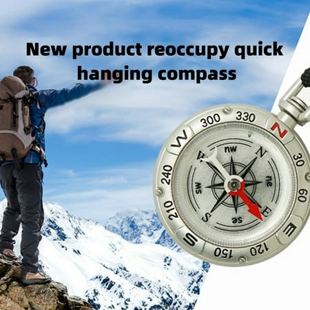 Vintage Pocket Watch Keychain Navigation Tool Outdoor Pointing Guide ...