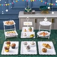 3 Tier White Plastic Cupcake Stand 10 Count Serving Set for Party and ...