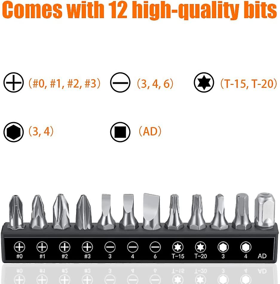 Ratchet Screwdriver Set 13 Pcs 110mm, 1/4" Mini Ratchet And Screwdriver ...