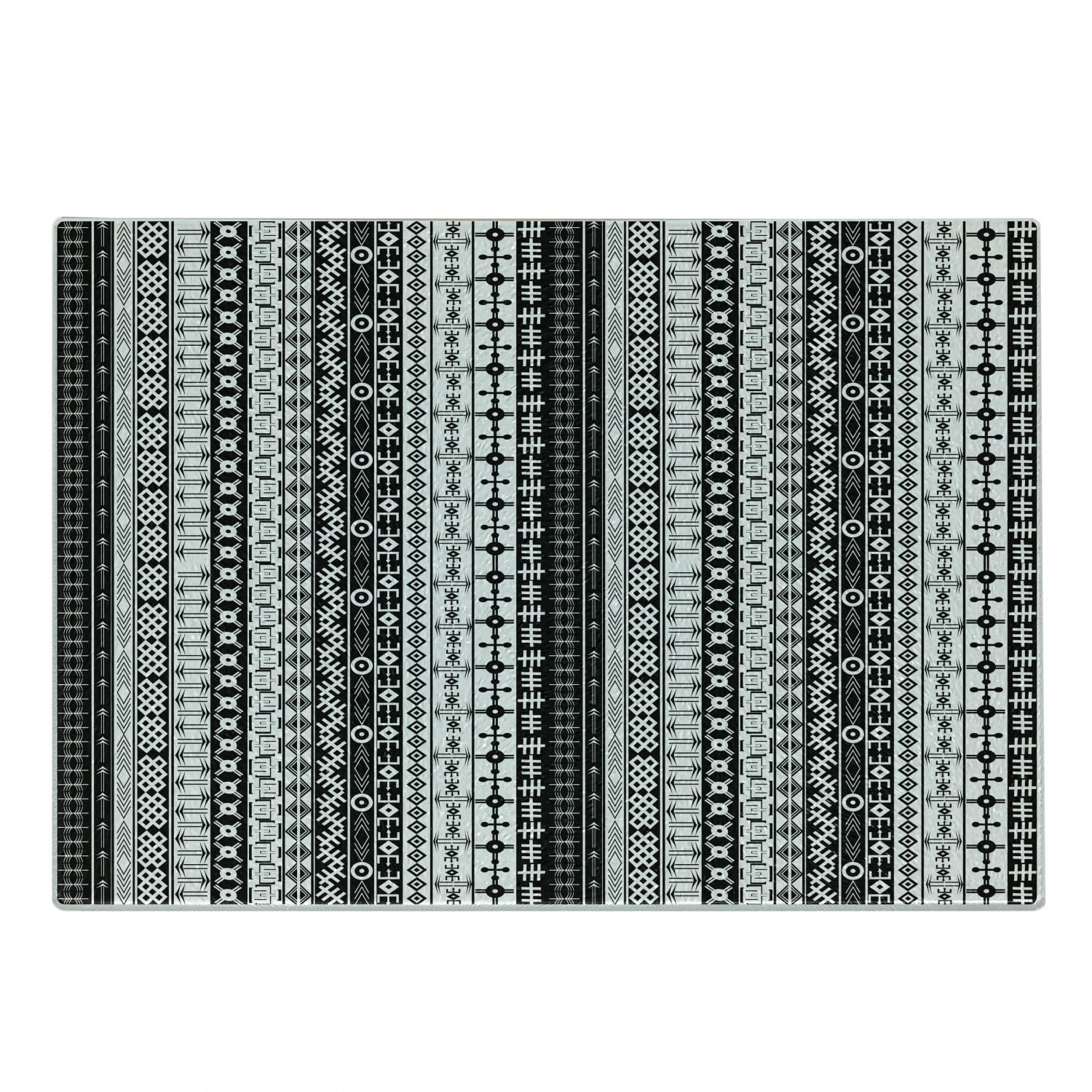Prehistoric Cutting Board, Black and White Tribal Motifs Pattern Native ...