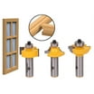 Yonico 12319 3 Bit Glass Door Router Bit Set - Round-Over Bead - 1/2 ...