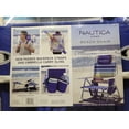 Nautica Portable Beach Chair, Rainbow Stripe, Double Cup Holder, Padded ...