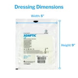 Adaptic Sterile Non-Adherent Absorbent Dressings, 5 in x 9 in, 12 Count ...