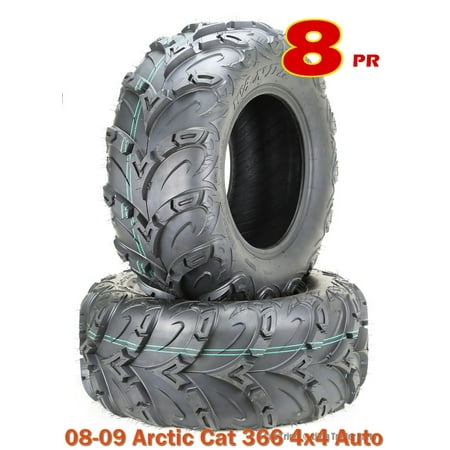 (2) 24x10-12 Premium 8PR ATV Rear Tires Set for 08-09 Arctic Cat 366 ...