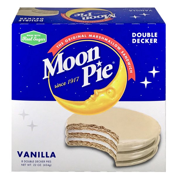 Moon Pie Double Decker Vanilla Marshmallow Sandwich, 2.75 Oz., 8 Count ...