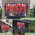 Begonia Flower Waterproof Outdoor TV Cover, American Flag Outside ...