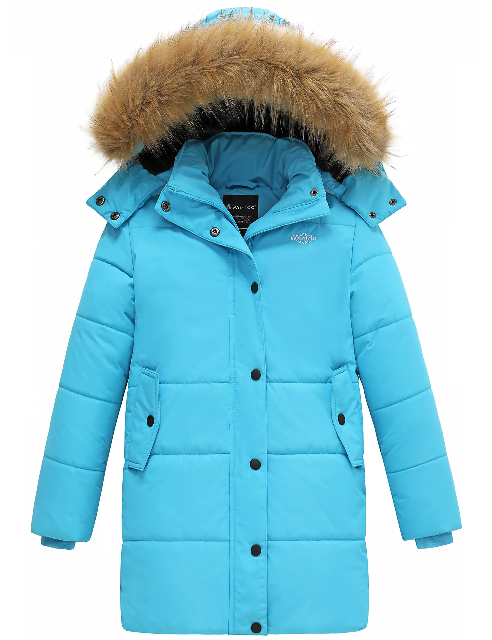 Wantdo Kid's Puffer Coat Warm Winter Coat Fleece Lined Puffer Jacket ...