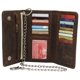 Men's RFID Signal Blocking Biker's Vintage Leather Long Tri-fold Silver ...