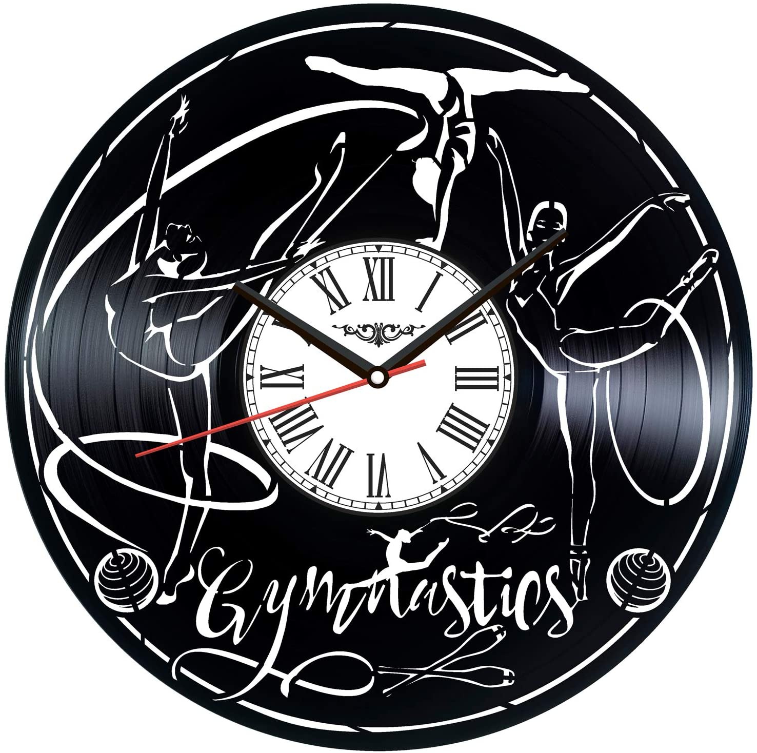 Gymnastics Vinyl Record Wall Clock Retro style Wall clock Silent Home ...