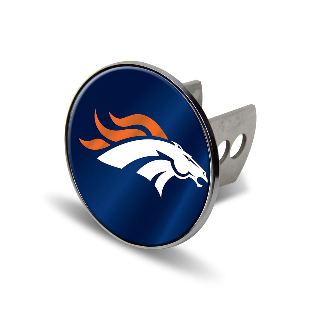 Denver Football Broncos Heavy Duty Chrome Trailer Hitch Cover with ...