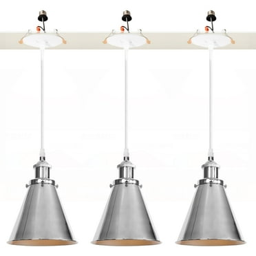 "4-Light Gold LED Hallway Chandelier, 12"" Geometric Pendant Lighting ...
