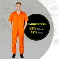 Natural Uniforms Short Sleeve Coverall, Orange, Small, Multiple Pockets ...
