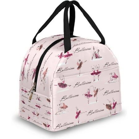 Ballet Lunch Bag, Dancing Girl Insulated Lunch Box for Women, Reusable ...