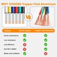 18 Gauge Wire - 600FT, 100ft Spool, 6 Colors, Copper Clad Aluminium ...