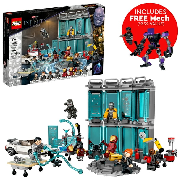 LEGO Marvel Iron Man Infinity Saga Armory 76216 with Bonus LEGO Marvel ...