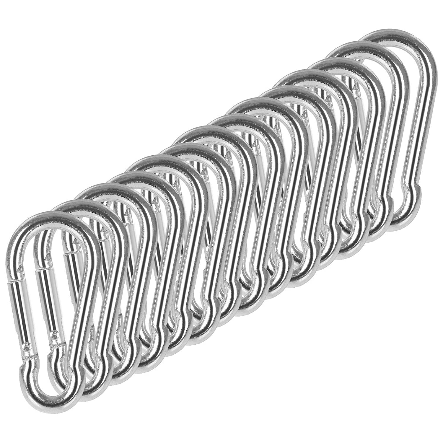 60 Pack 2.4inch Carabiner Clip Spring Snap Hook, M6x60MM Small ...