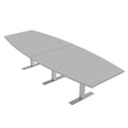 Complete Conference Room Set 10 Person Boat Table 10 Chairs - Walmart.com