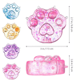 1PC Glitter Cat Paw Squishy Toy, Soft Sparkly Cat Paw Squeeze Toy ...