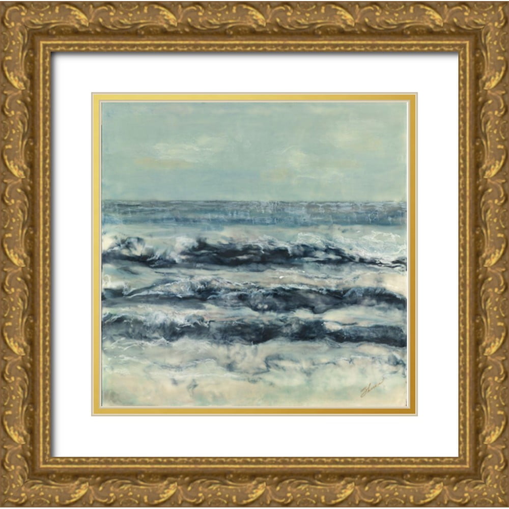 Shanti, Shima 20x20 Gold Ornate Wood Framed with Double Matting Museum ...