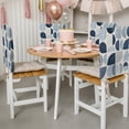 Abstract Semicircles Chair Back Covers Set of 6 Boho Art Modern Denim ...