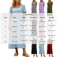 Asgosdo Women Dresses Short Sleeve Solid Color Loose Fit Comfy Soft ...