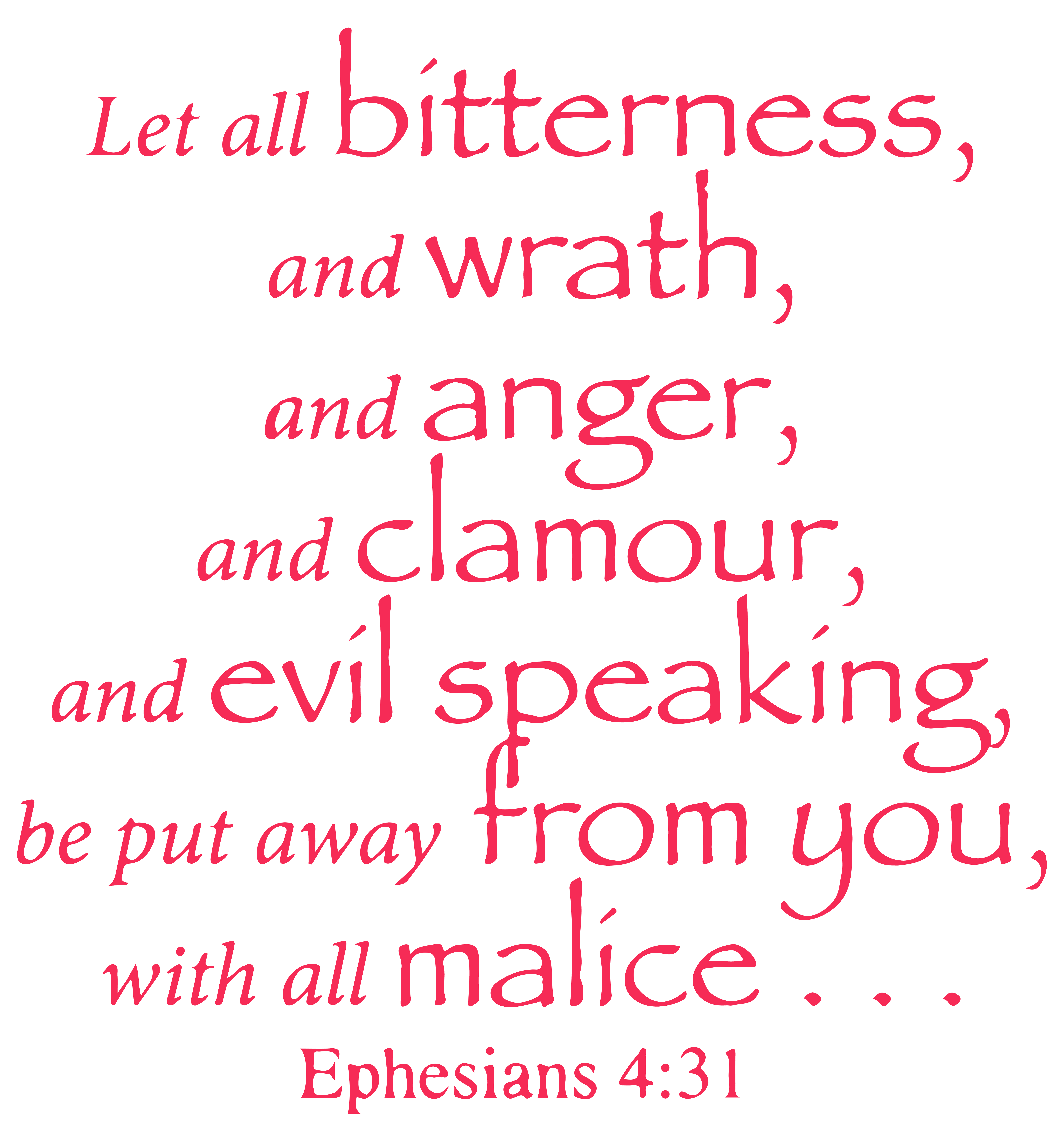 Ephesians 4:31 Let all bitterness, and wrath, andâ ¦ Vinyl Decal ...