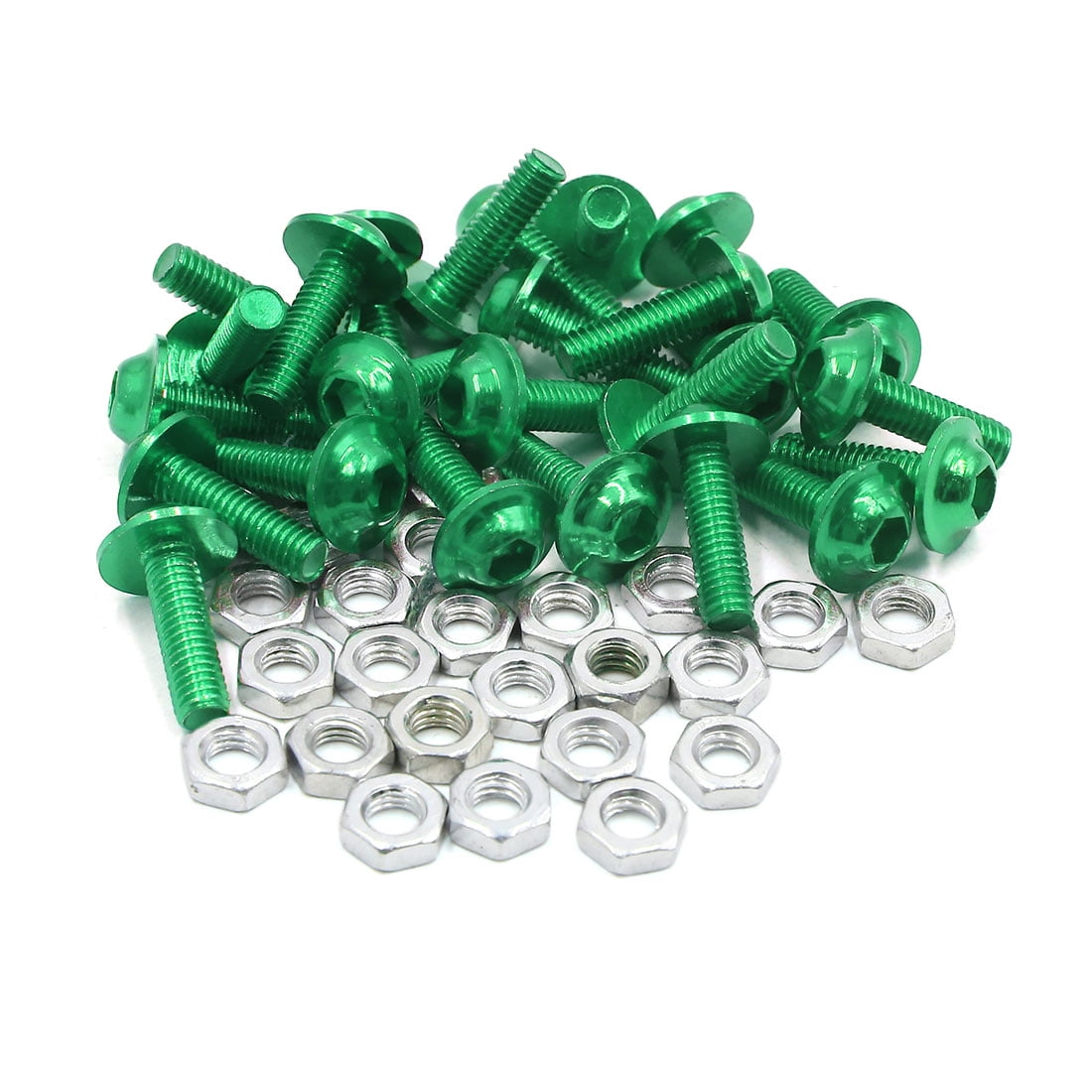 Unique Bargains 25pcs M6 Green Aluminum Alloy Hex Socket Head ...