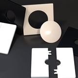 AOOOWER Plastic Split Square Escutcheon Plate Wall Split Flange for 0. ...