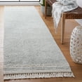 SAFAVIEH Easy Care Tahnee Solid Runner Rug, 2'3" x 9', Light Blue/Ivory ...