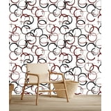 Handrus Circles and Strips Peel and Stick Wallpaper 10'L x 24''W ...
