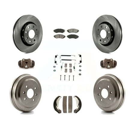 Transit Auto - Front Rear Disc Brake Rotors Semi-Metallic Pads And Drum ...