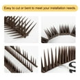 OFFO Plastic Bird Spikes, Covers 18.67ft, Birds Repellent Keep Pigeon Crows Away, Brown ...