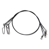 Mustad 45-Pound Wire Leader, Black, 6", 10 Pack - Walmart.com