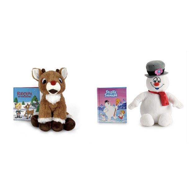 Rudolph The Red-Nosed Reindeer & Frosty The Snowman Book and Plush ...