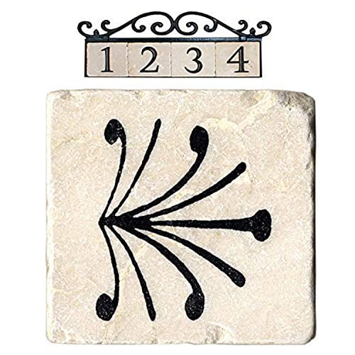 NACH Marble Tile Address Number for Outdoor Address Plaque, House ...