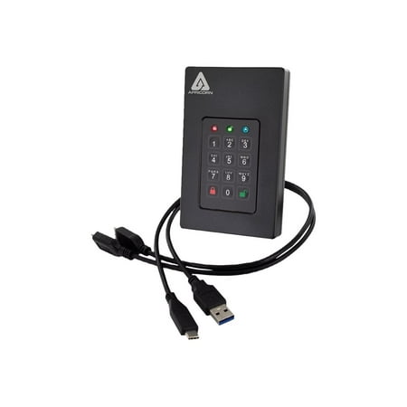 Apricorn Aegis Fortress L3 - Hard drive - encrypted - 1 TB - external ...