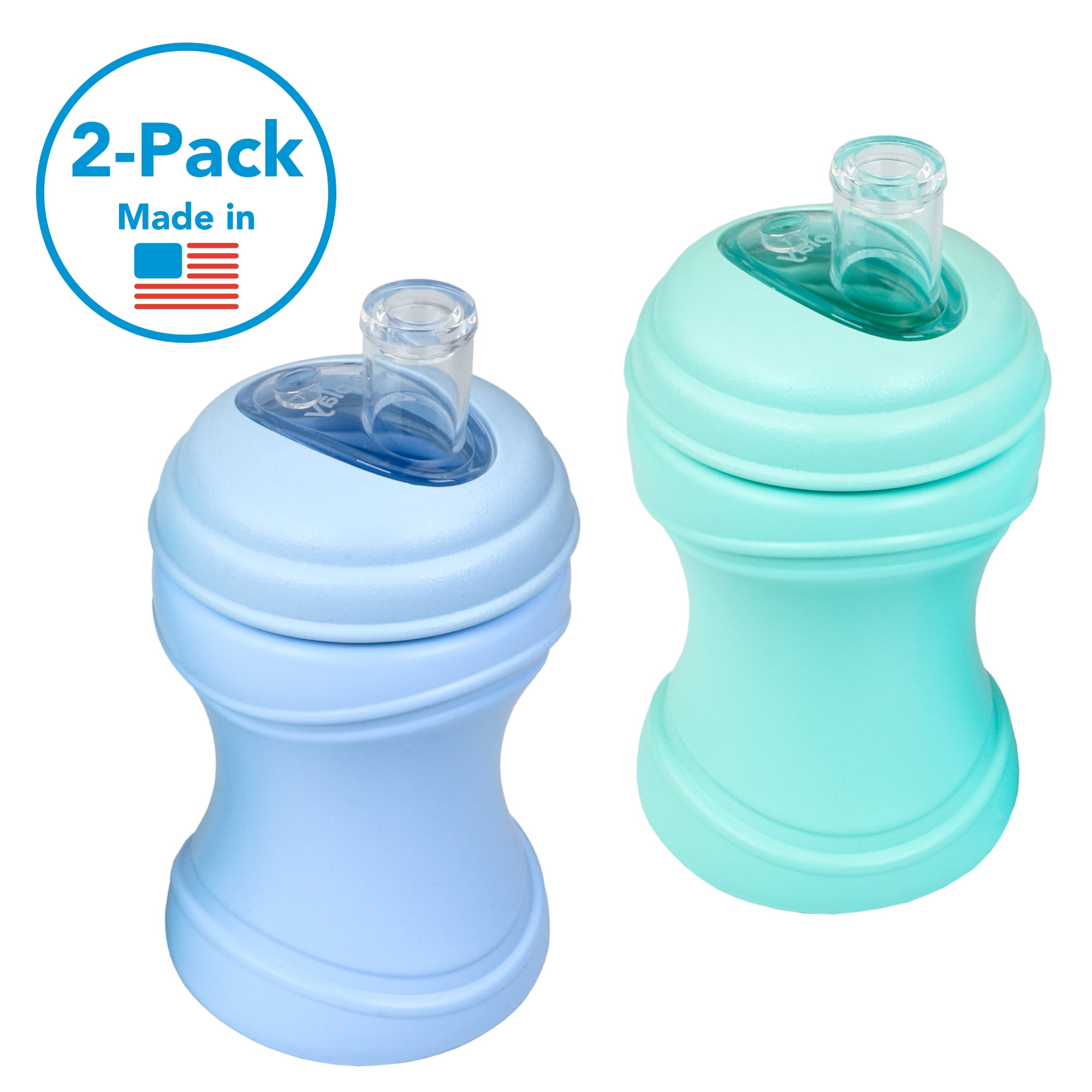 Re-Play Baby Sippy Cups for Toddlers 2pk Soft Spout Sippy Cup Ice Blue ...