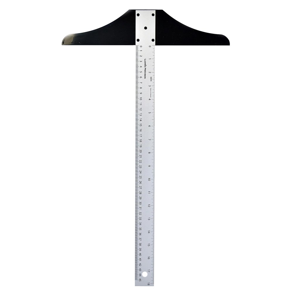 Precision Aluminum T-Square 1 1/2 in. x 18 in., standard (pack of 2 ...