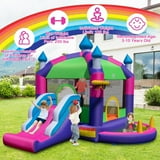 Gymax 5-in-1 Bouncy Jumper House with Big Slide, Sun Roof and ...