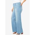 Roamans Womens Plus Size Invisible Stretch Contour Wide Leg Jean Soft