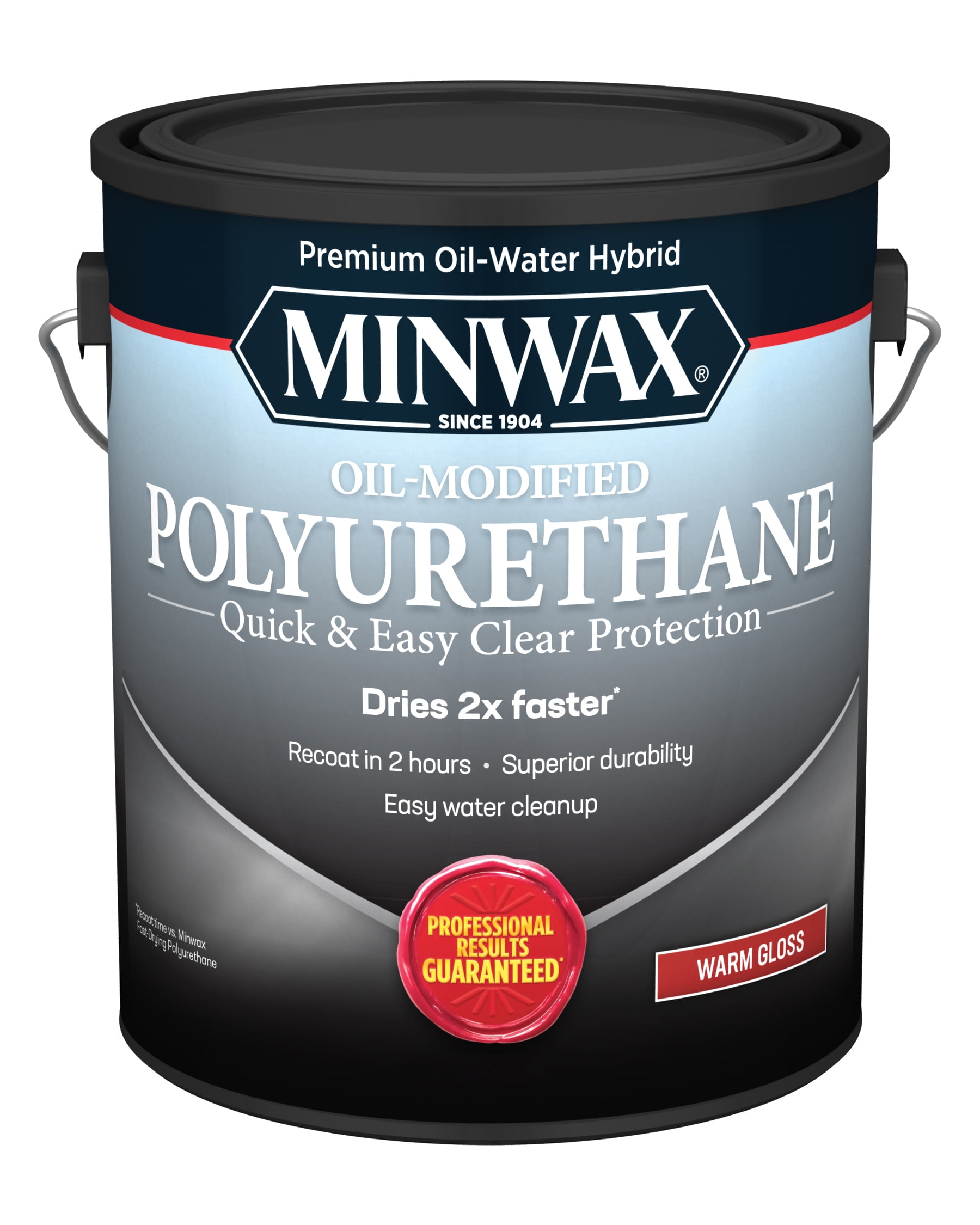 Minwax Water Based Oil-Modified Polyurethane, Gloss, Clear, 1 Gallon ...