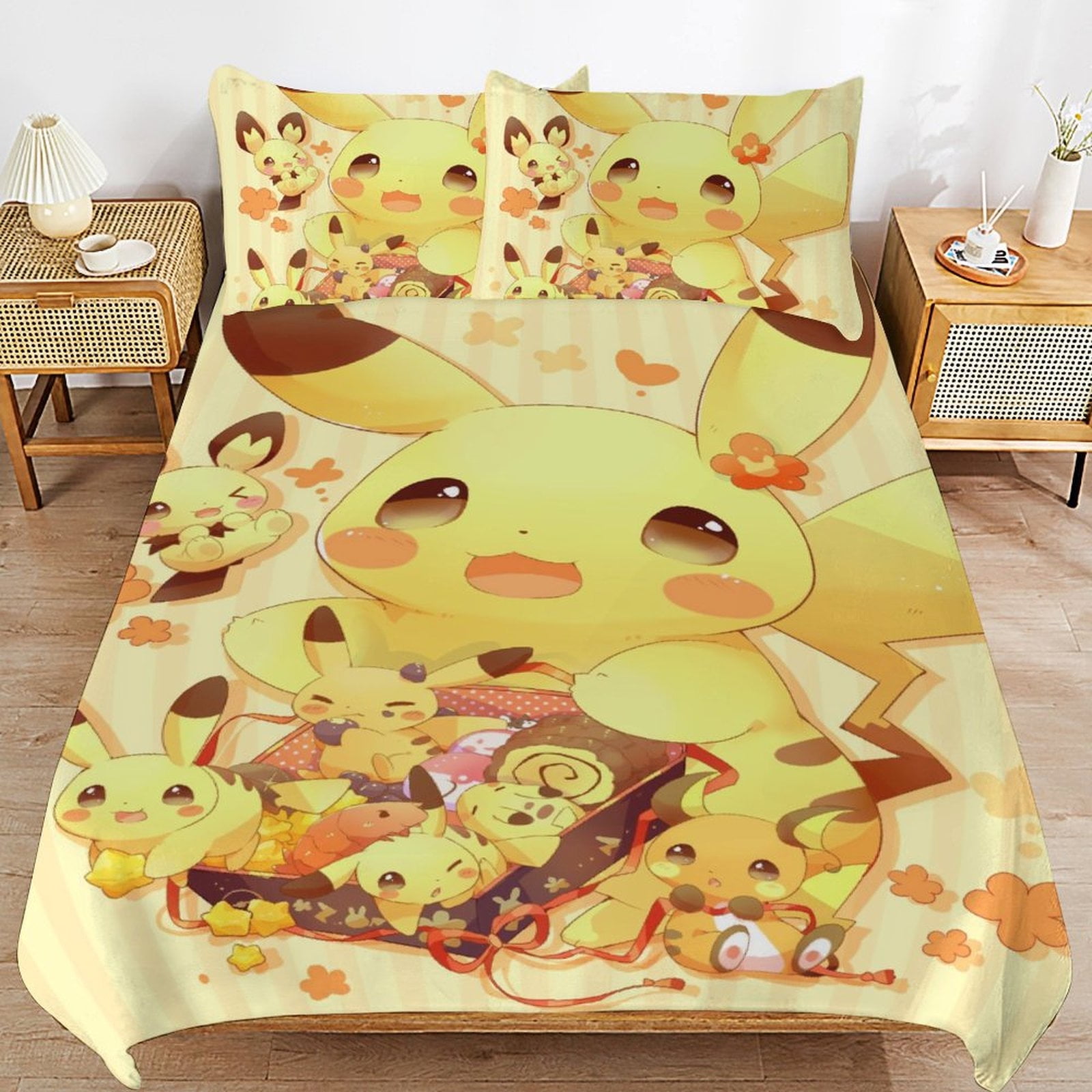 Click here for Yingd Pok-Mon Pika-Chu 3 Pcs Comfort Set With 2 Pi... prices