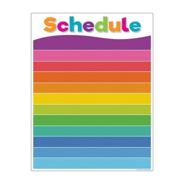 Teacher Created Resources Colorful Calendar Write-On/Wipe-Off Chart, 6 ...